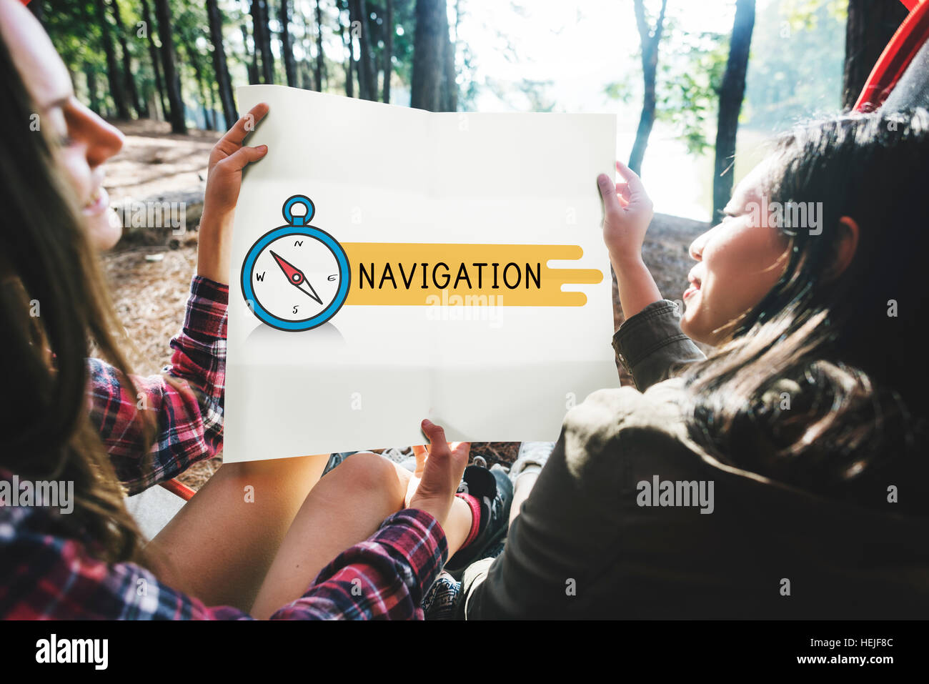 Destination Navigation Compass Graphic Concept Stock Photo - Alamy