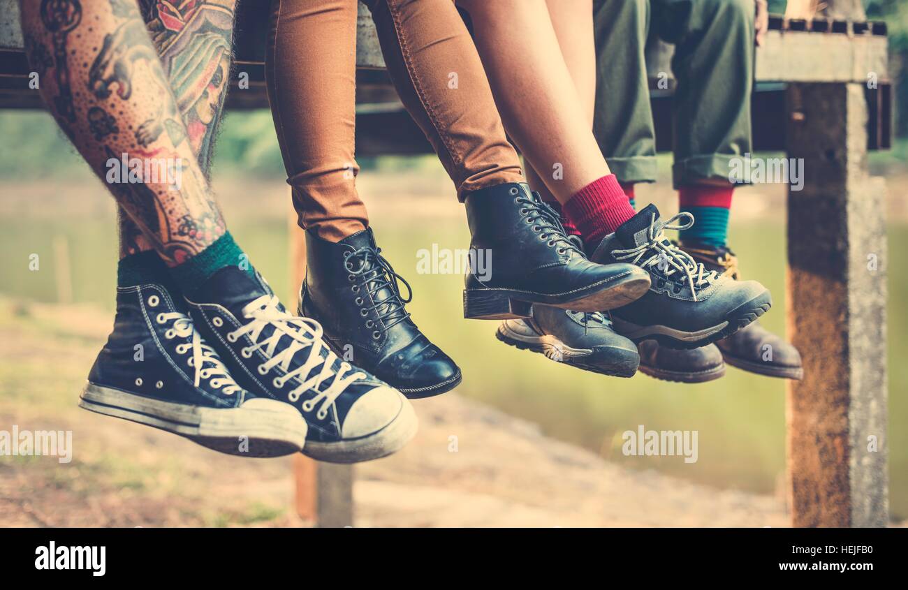 Group fashion legs hi-res stock photography and images - Alamy