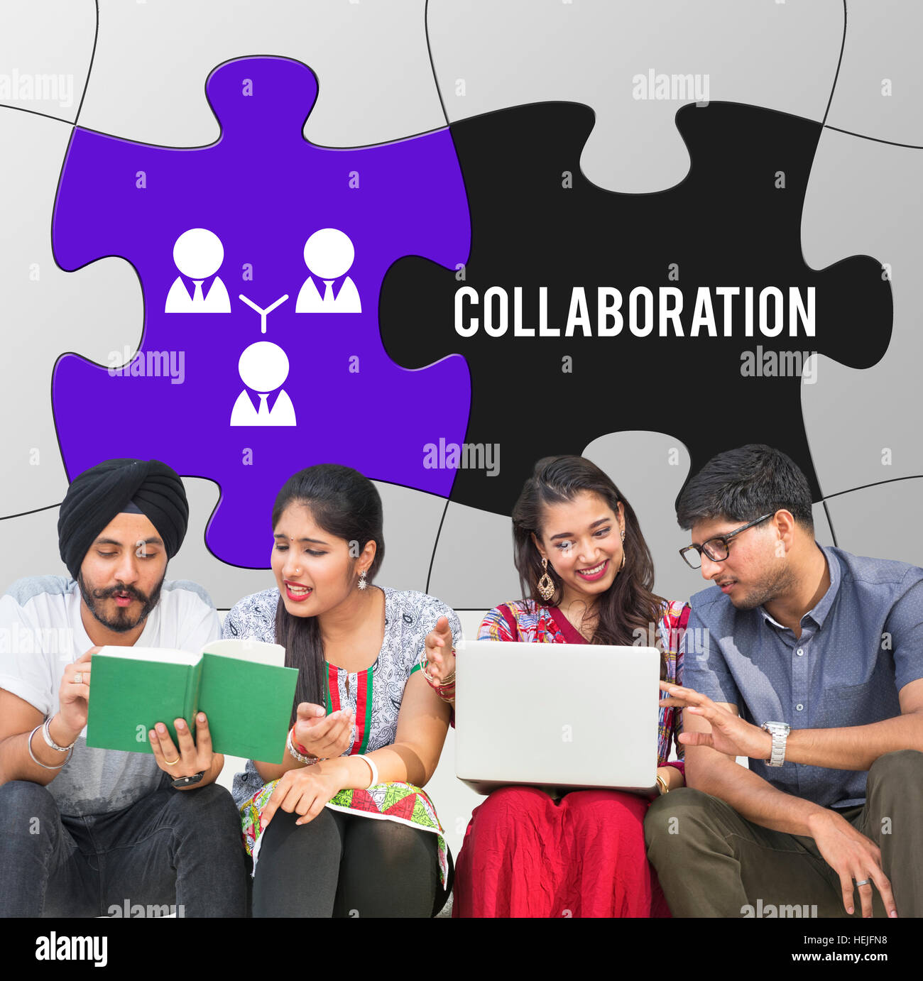 Team Building Collaboration Partenrship Cooperation Concept Stock Photo ...