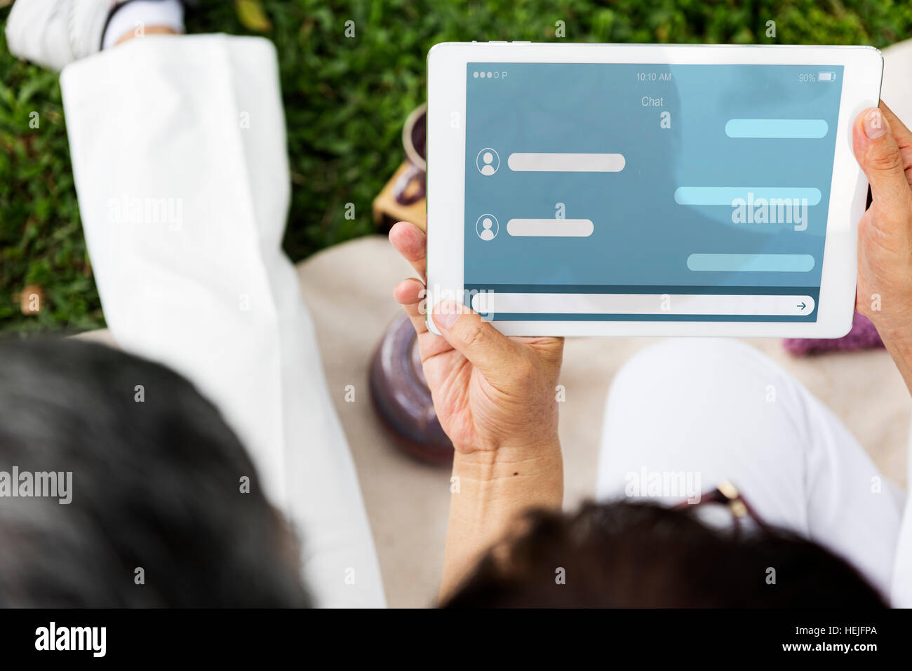 Blank Chat Mock Up Concept Stock Photo - Alamy