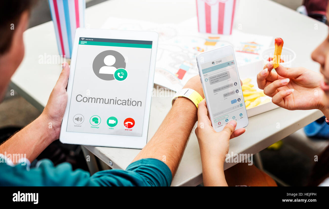 Calling Communication Connect Networking Concept Stock Photo - Alamy