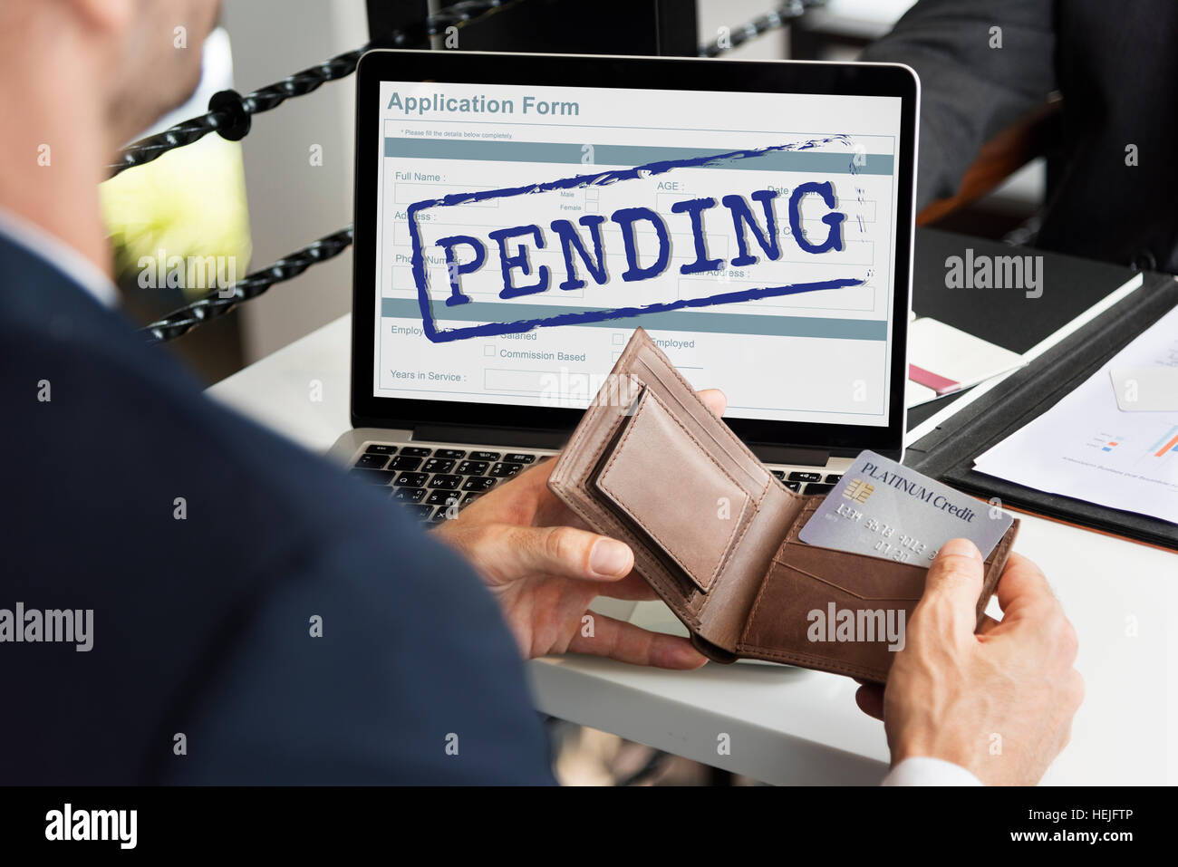 Pending Stamp Application Form Concept Stock Photo - Alamy