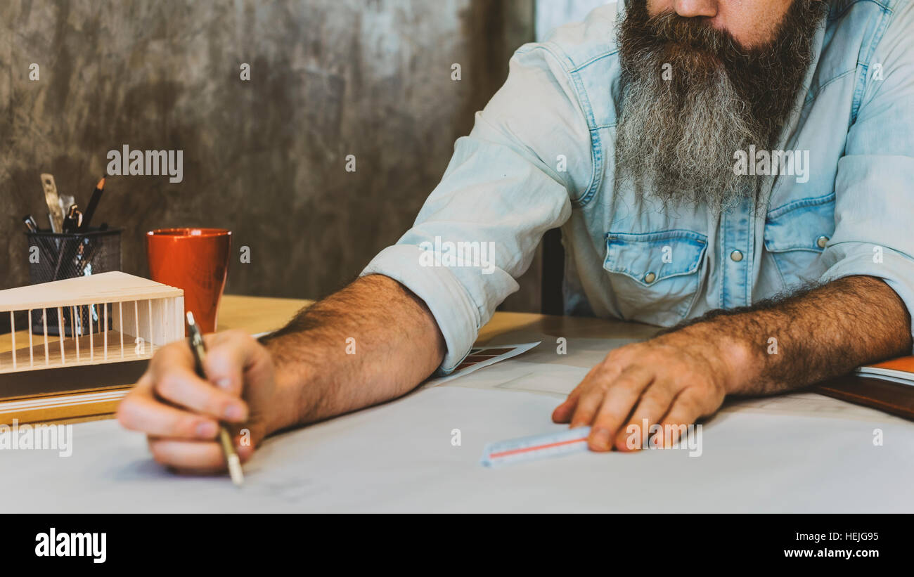 Design Studio Architect Creative Occupation Blueprint Concept Stock ...