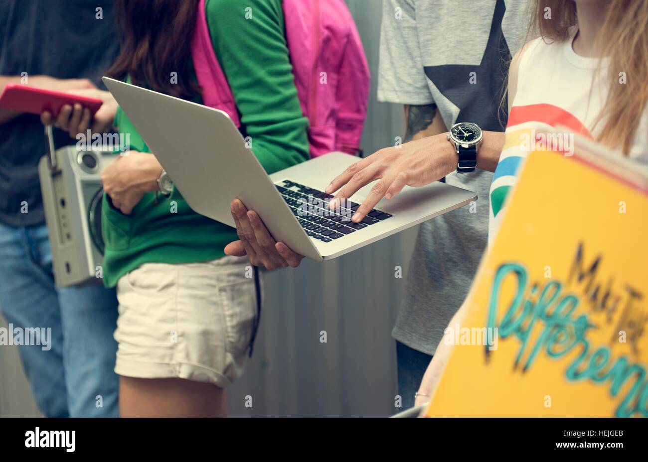 Cropped Guys Hanging Out Concept Stock Photo - Alamy