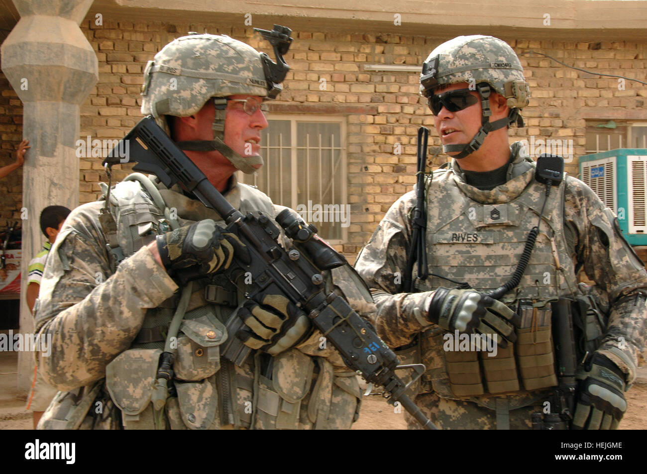 U.S. Army Staff Sgt. Tyler Nunley and Sgt. 1st Class Anthony Rives ...