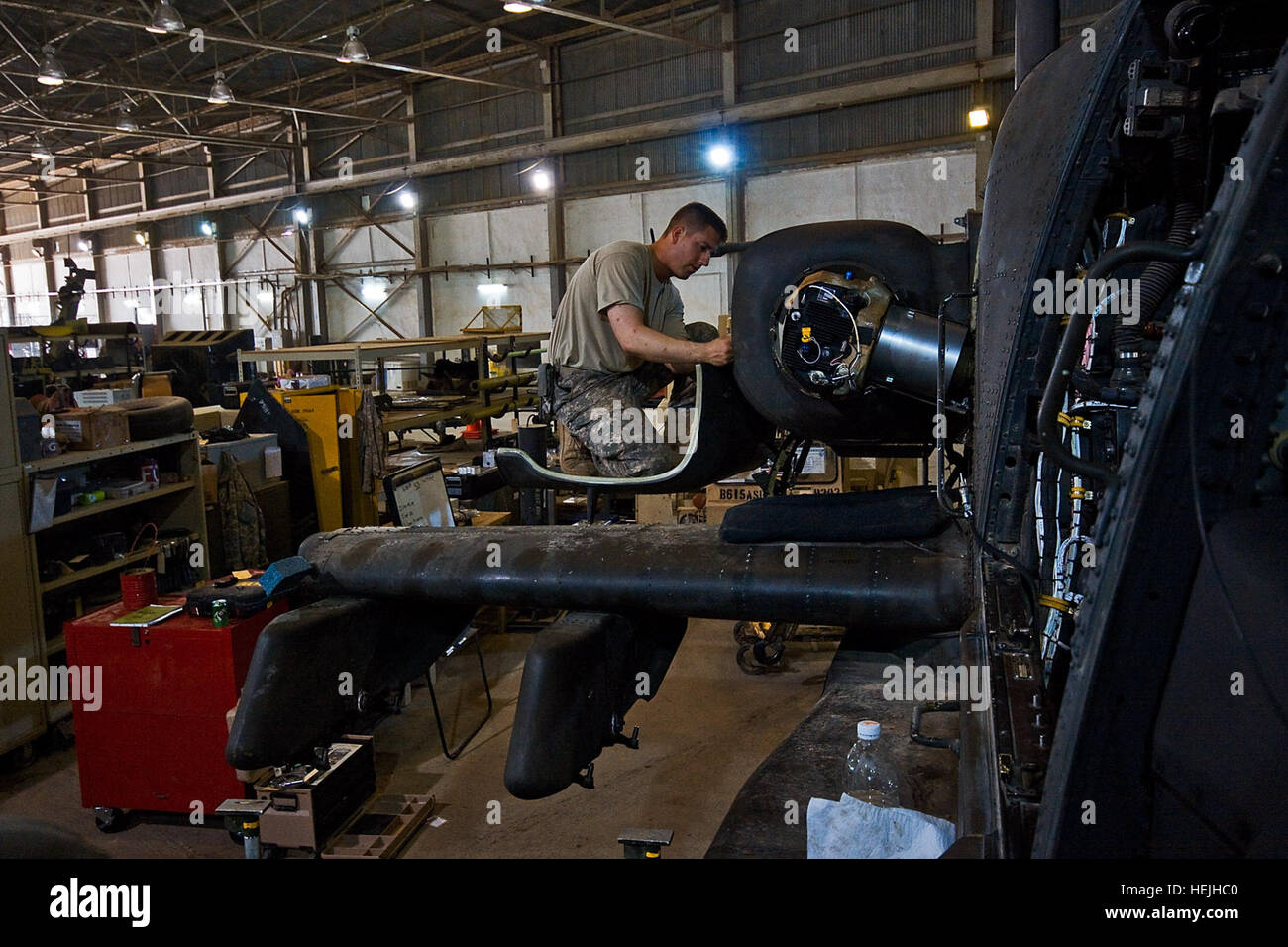 During a 500 hour phase maintenance inspection on an AH-64D Apache ...