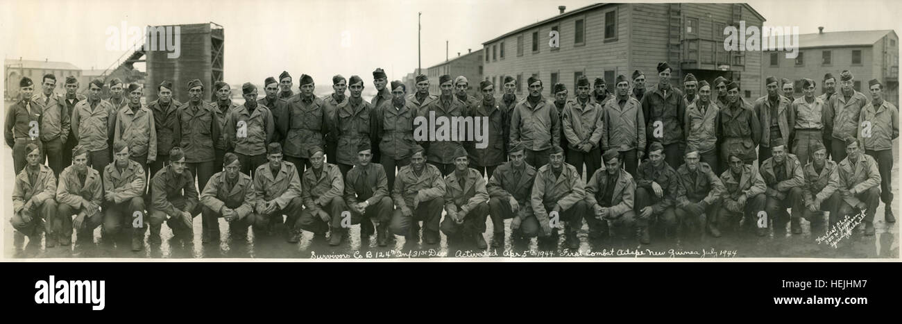 WWII Survivors Company B 124th Infantry 31st Division Stock Photo - Alamy