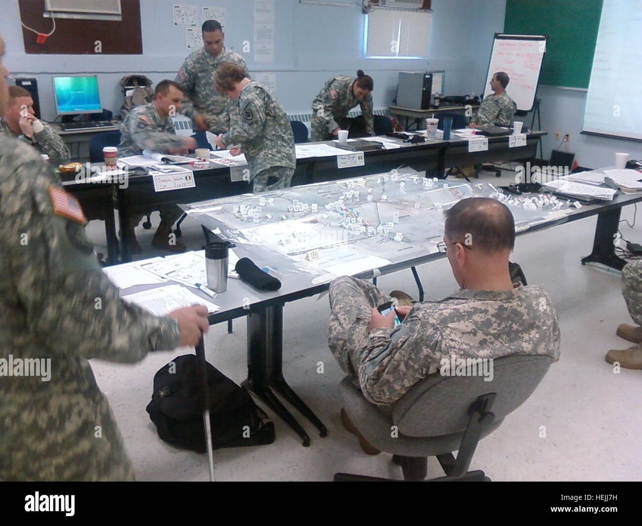 Combined Arms School students use the full-up military decision making ...