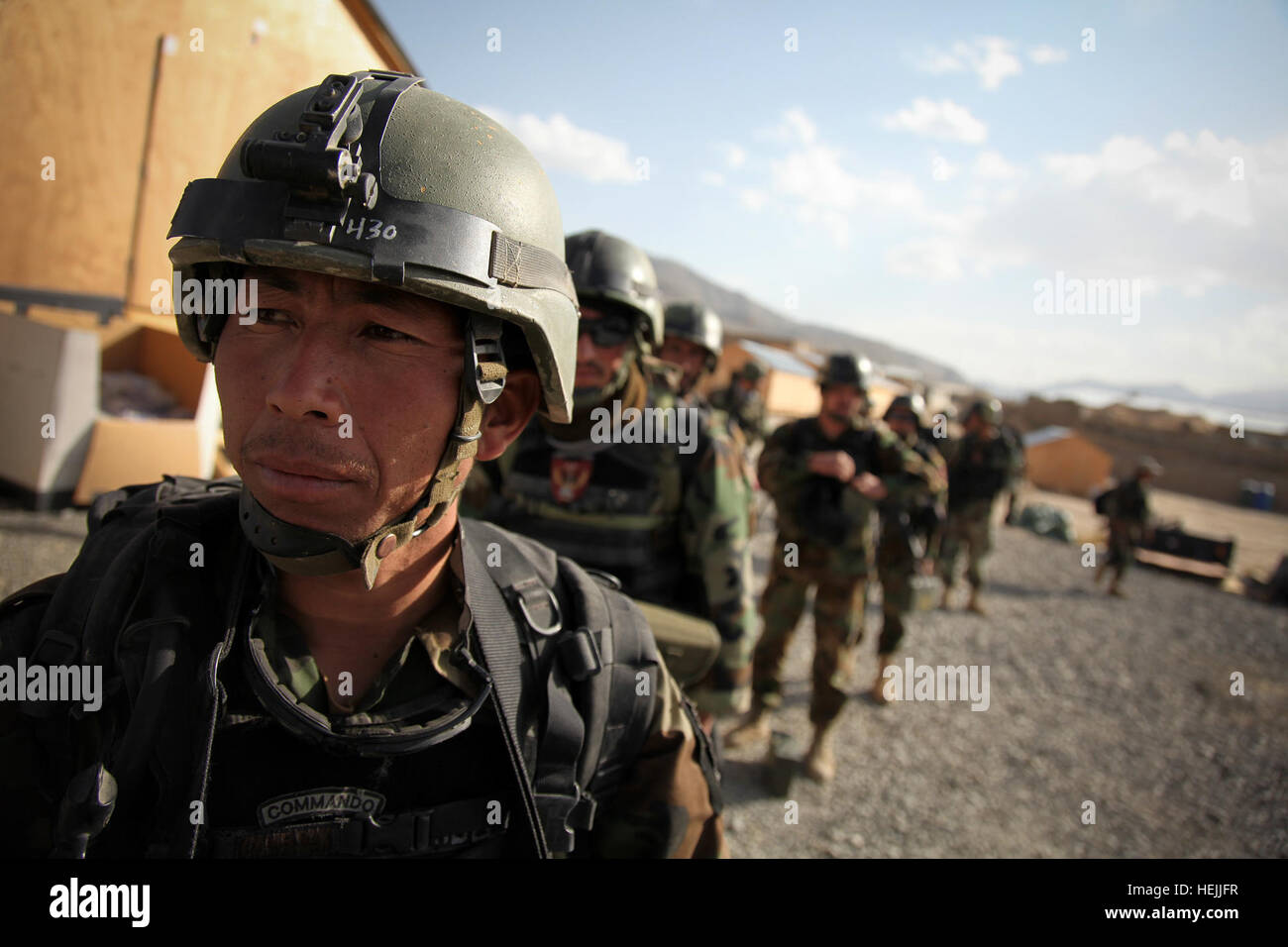 Afghan Commandos prepare for an air assault mission from Forward ...