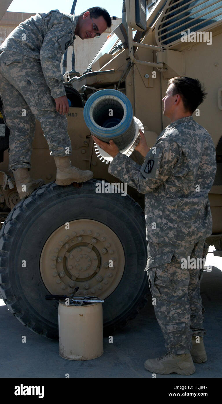 US Army 52573 Spc. Andrew Willard (left), a driver from Belzoni, Miss ...