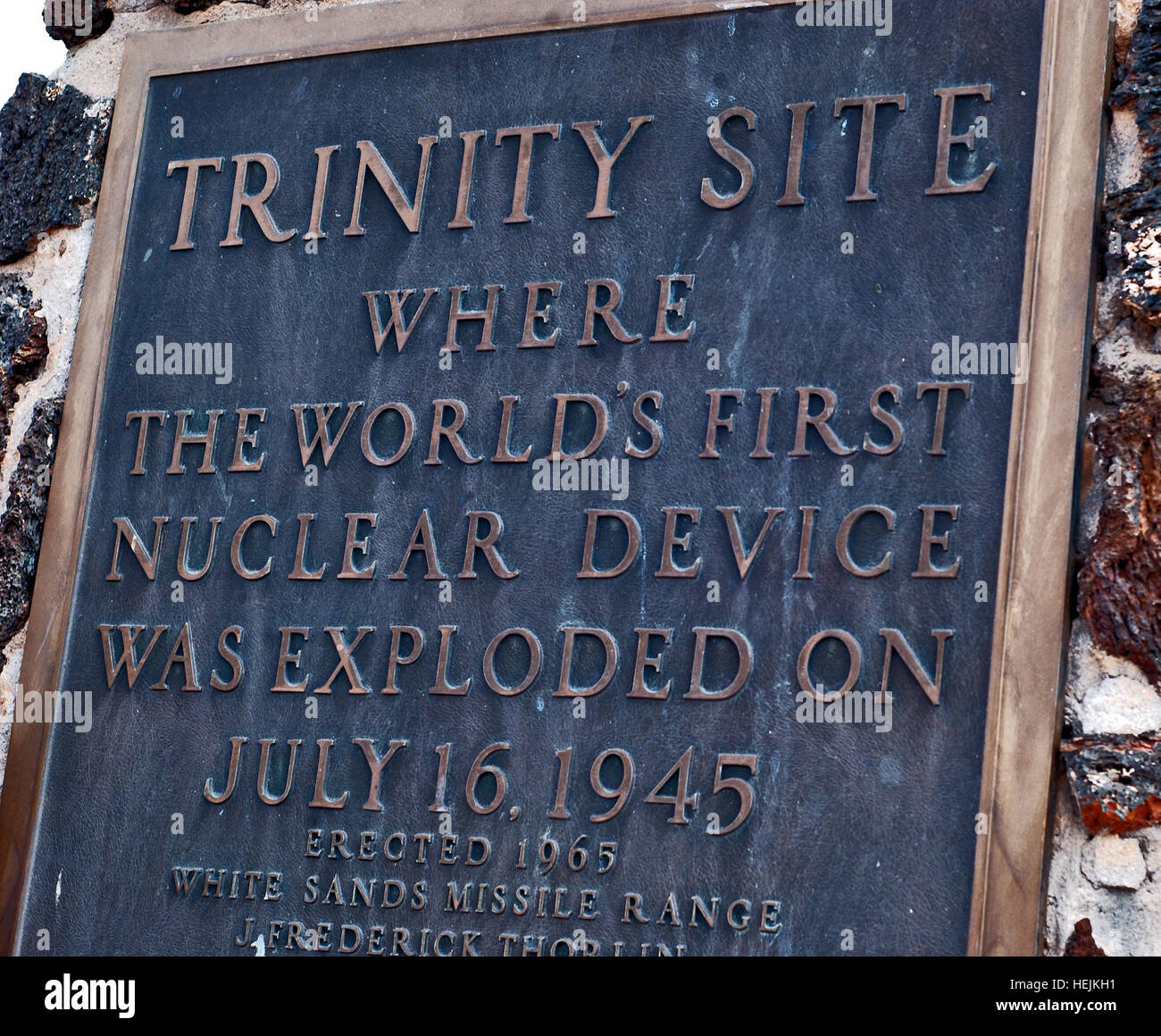 Trinity site plaque Stock Photo - Alamy