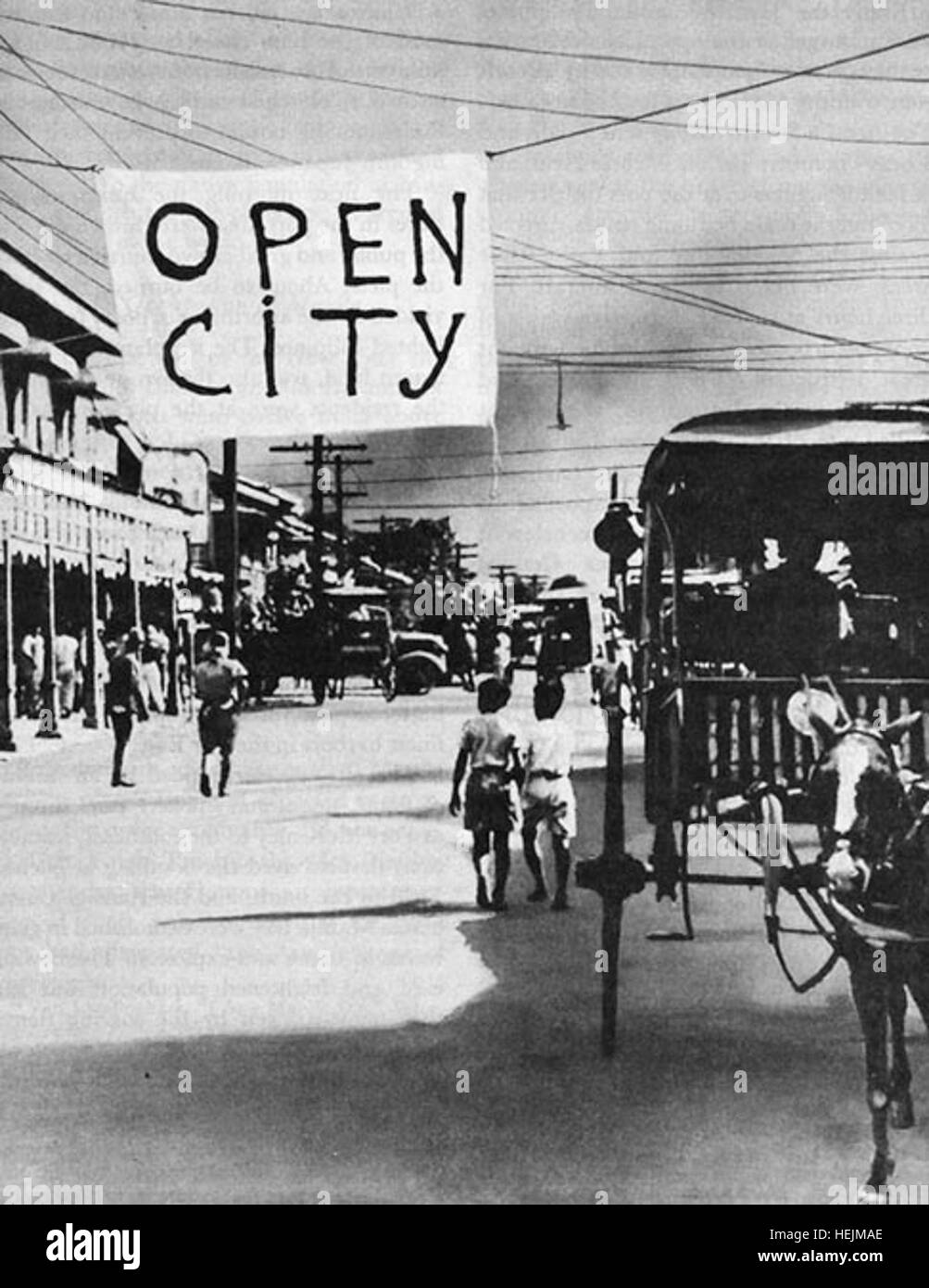 Manila declared open city Stock Photo - Alamy