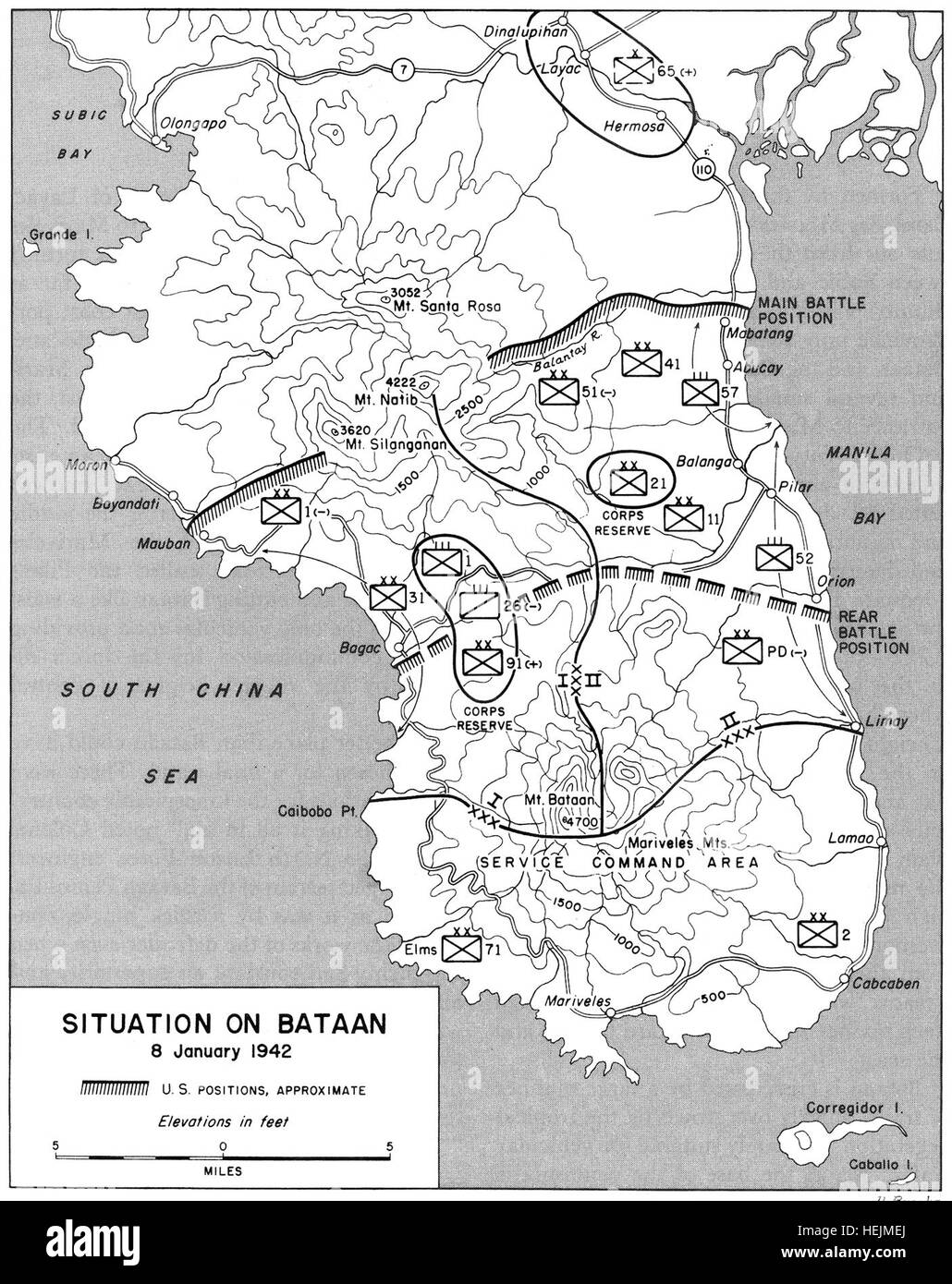 Battle of bataan 1942 Black and White Stock Photos & Images - Alamy