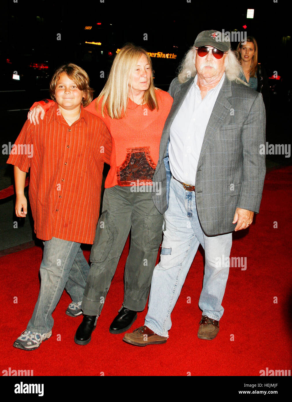 David Crosby, with his wife, Jan Dance, and son, Django Crosby, at the ...