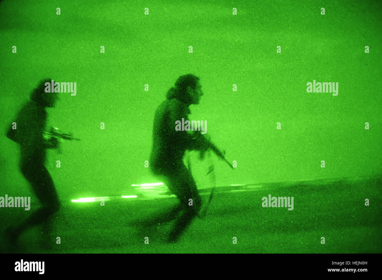 7th Special Forces Group (Airborne) green berets move in land to set up ...