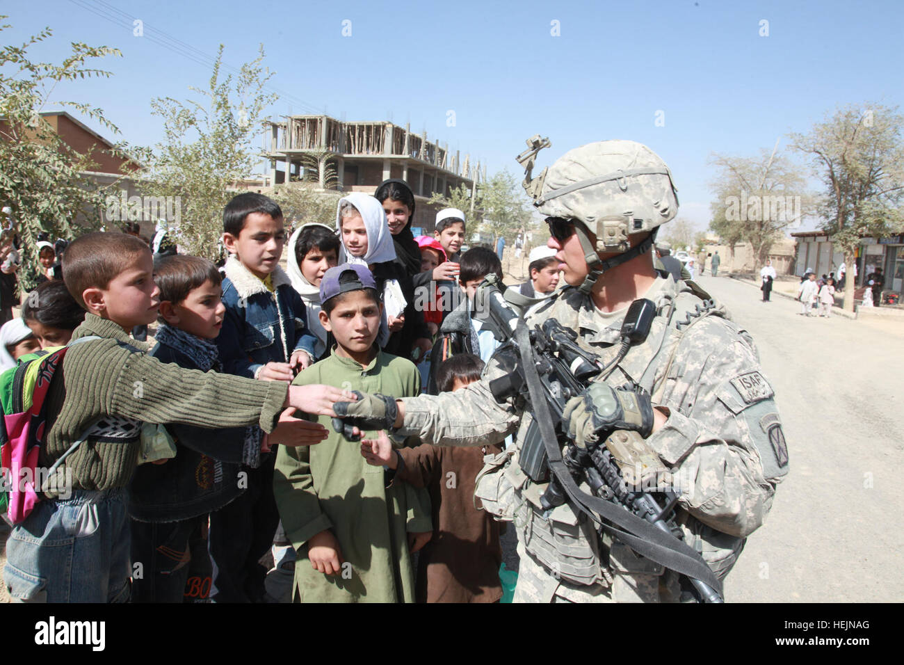U.S. Army personnel from Alpha Company, BSTB, 3/10 Mountain Division ...