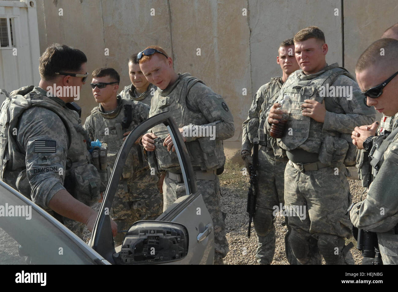 U.S. Army Staff Sgt. Brian Dawson of the 30th Heavy Brigade Combat Team ...