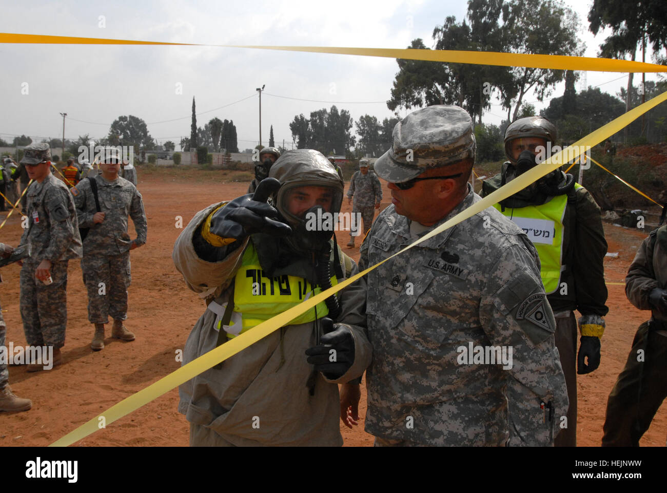 A Soldier from the Israeli Home Front Command's 945th Nuclear ...