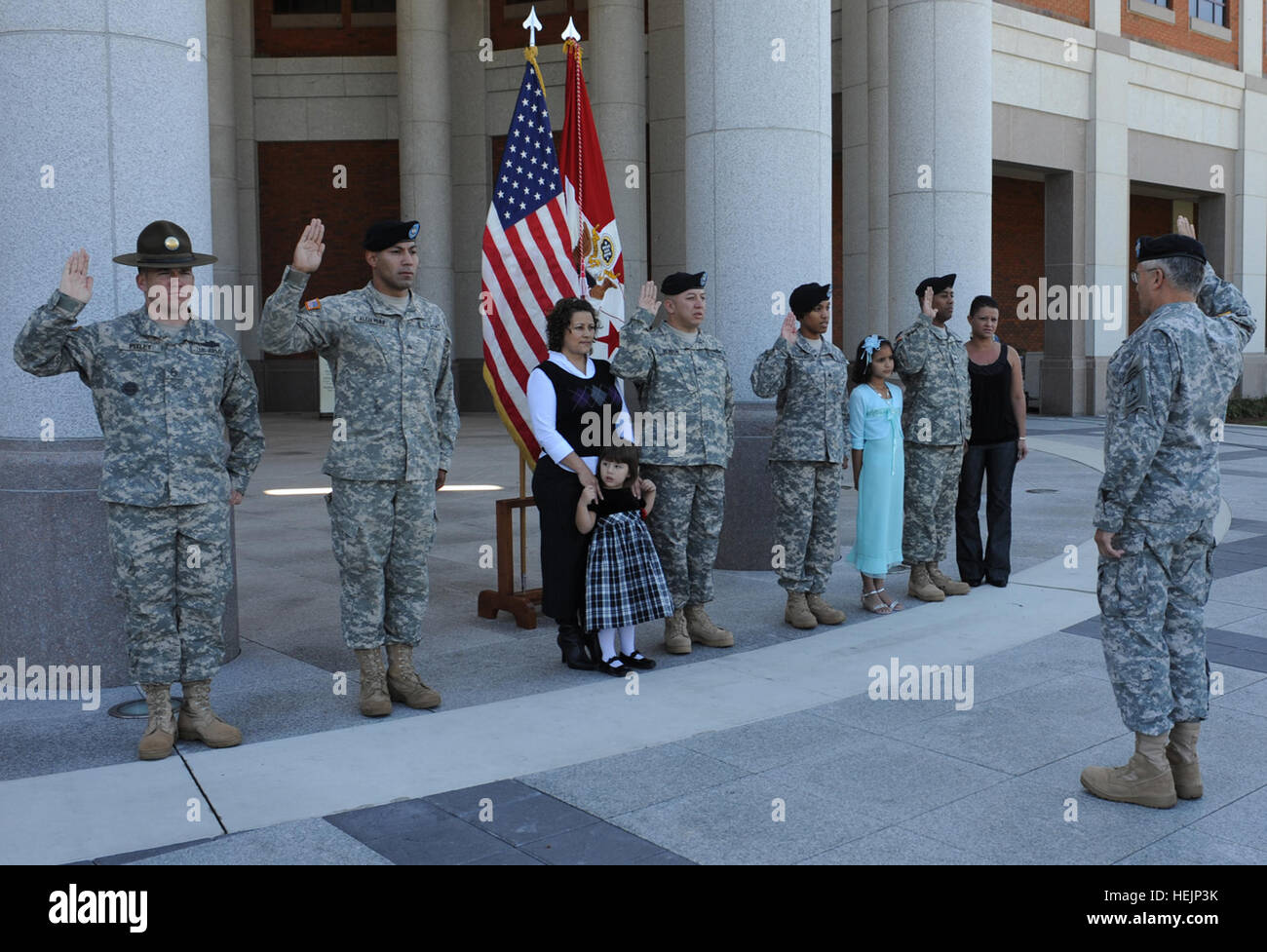 Army Chief of Staff Gen. George Casey Jr. re-enlisted five Soldiers and ...