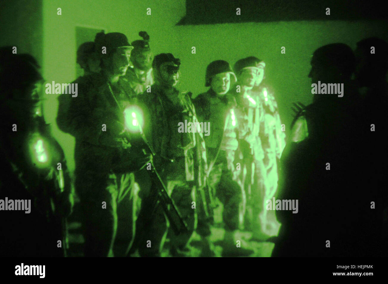 Afghan national army soldiers stand in formation during a debrief after ...
