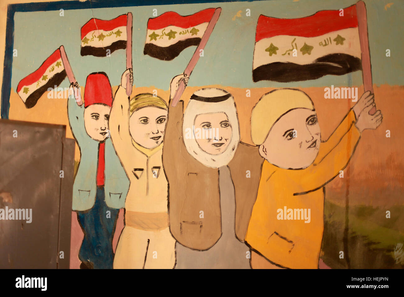 A mural of national pride is on display, as U.S. Soldiers with Bravo ...