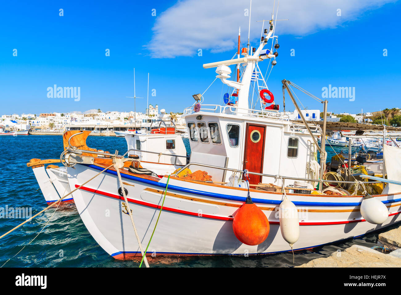 Typical greek fishing boat hi-res stock photography and images - Alamy