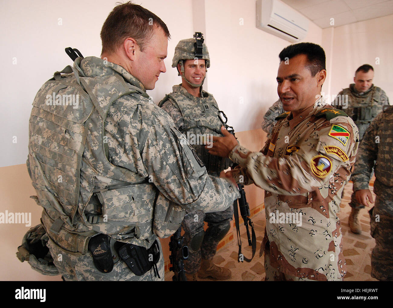 Iraqi Col. Hajar, commander of the 1st Battalion, 5th Brigade, 2nd ...