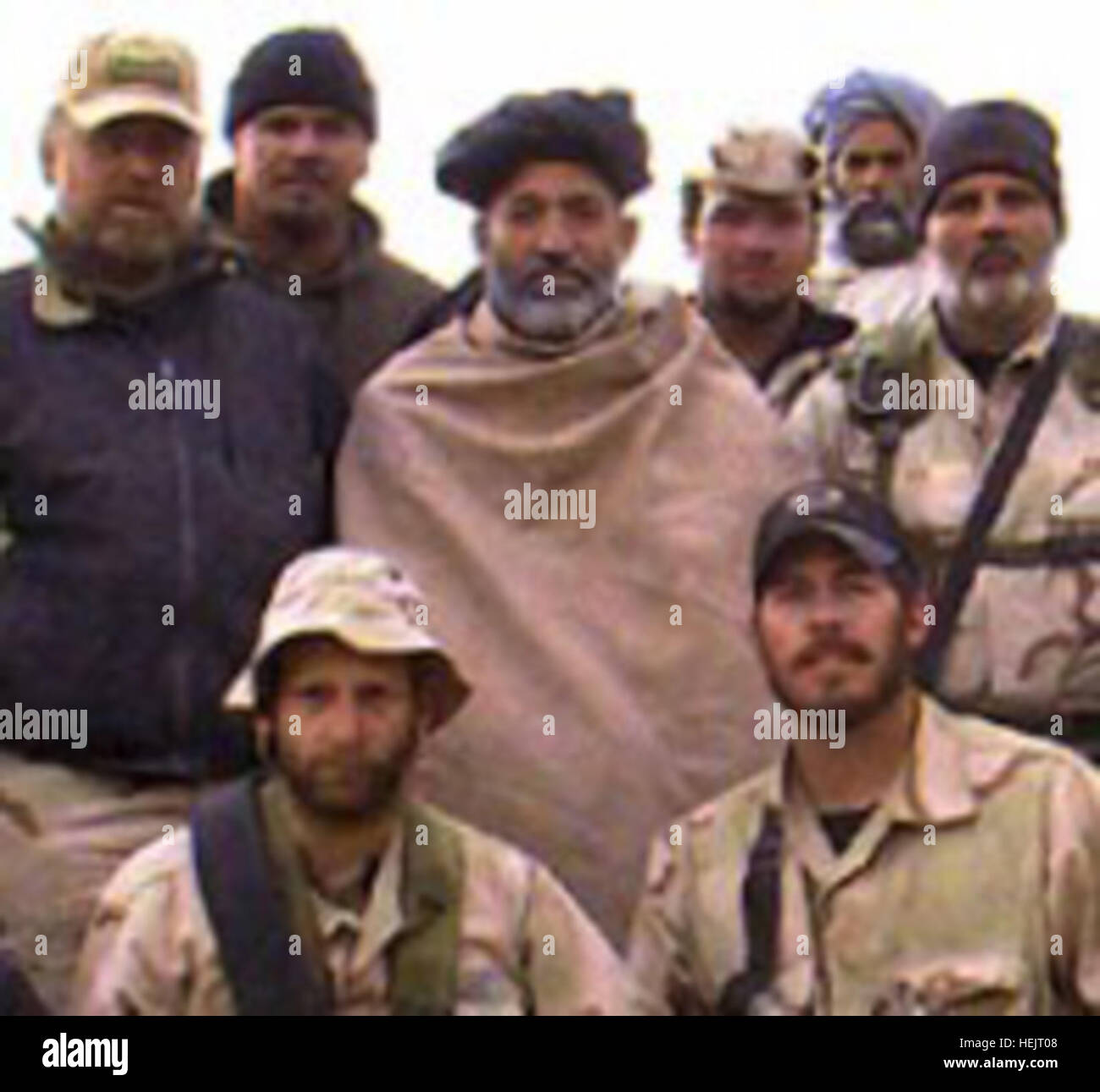 Hamid Karzai with US Special Forces in 2001 Stock Photo - Alamy
