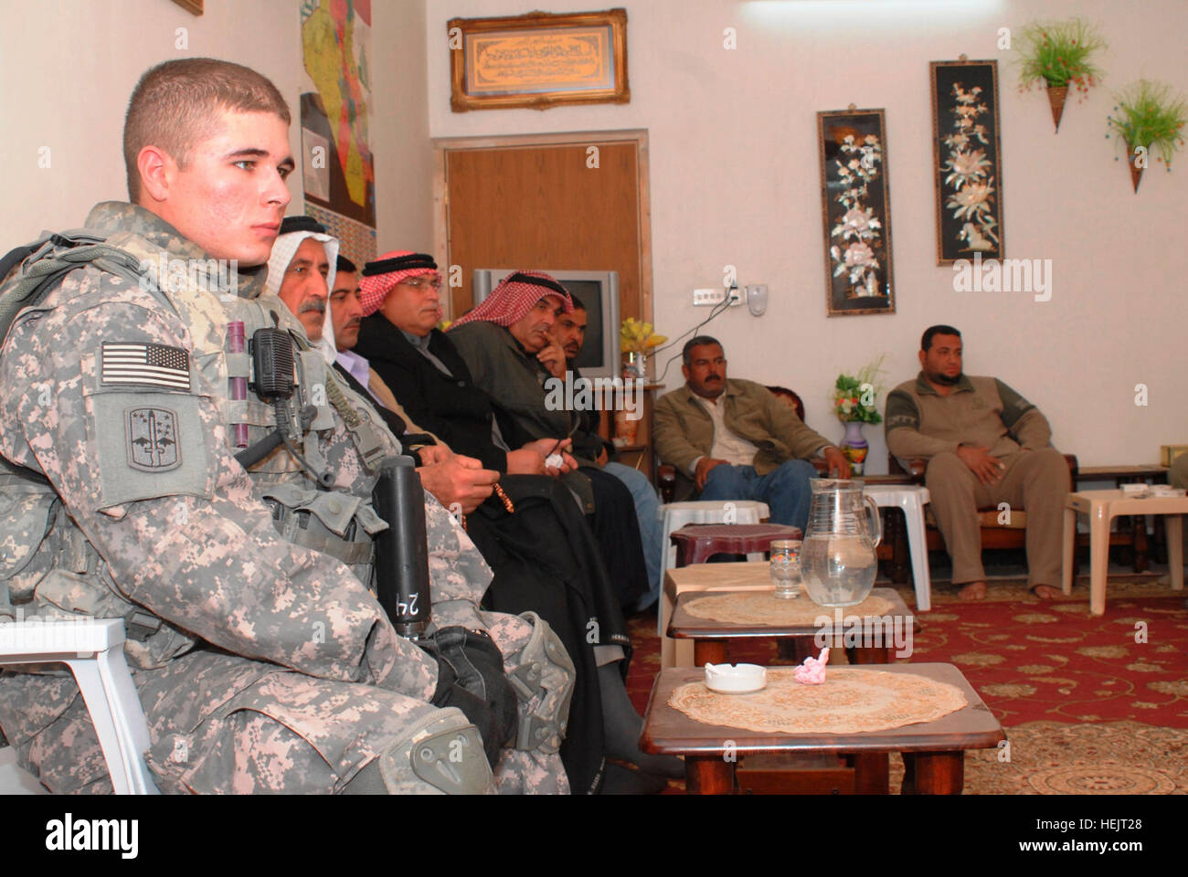 Spc. Andrew Roberts, a native of Round Rock, Texas, radio telephone ...