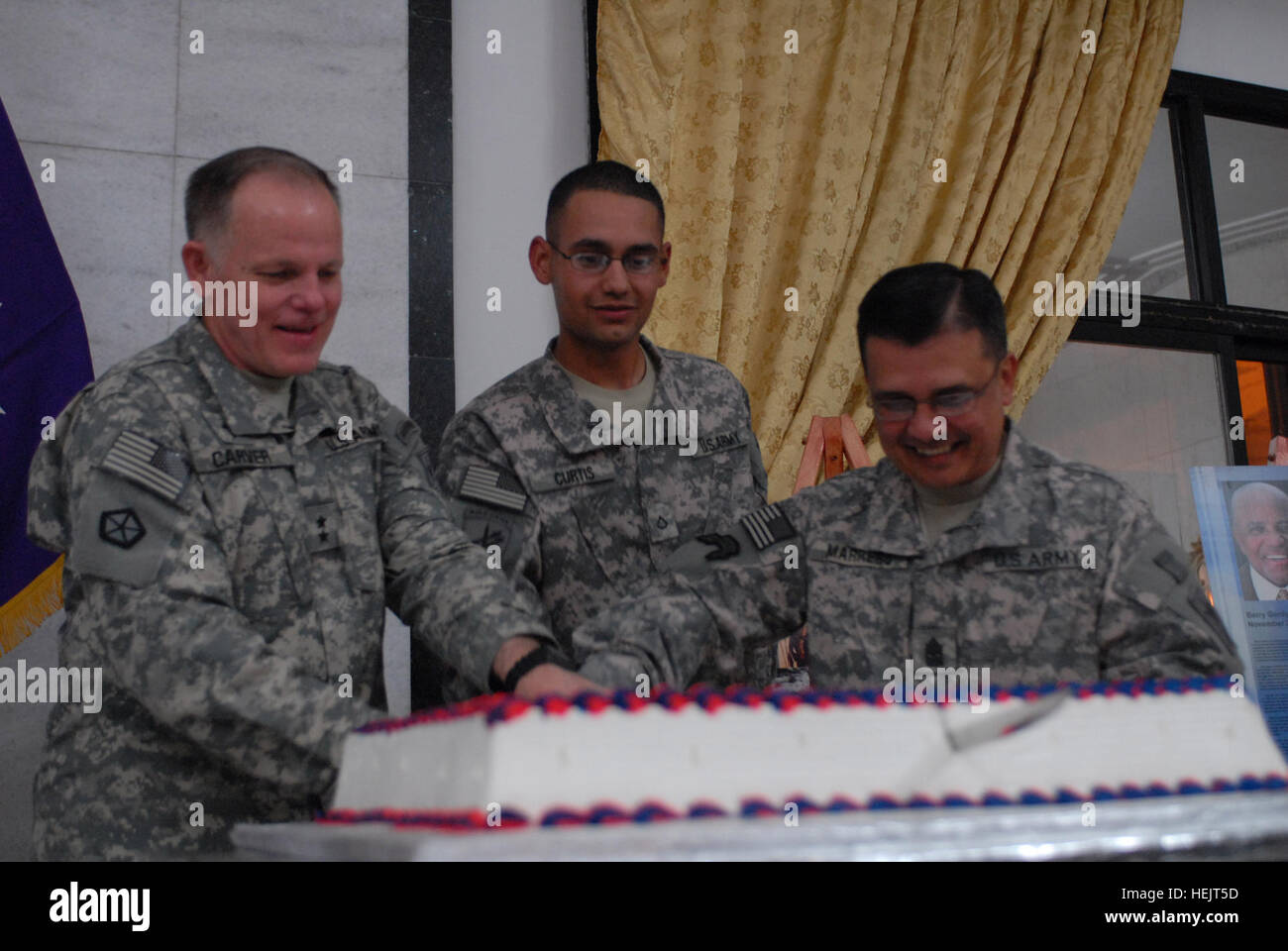 Chief of Chaplains (Maj. Gen.) Douglas Carver (left), Pfc. Cody Curtis ...