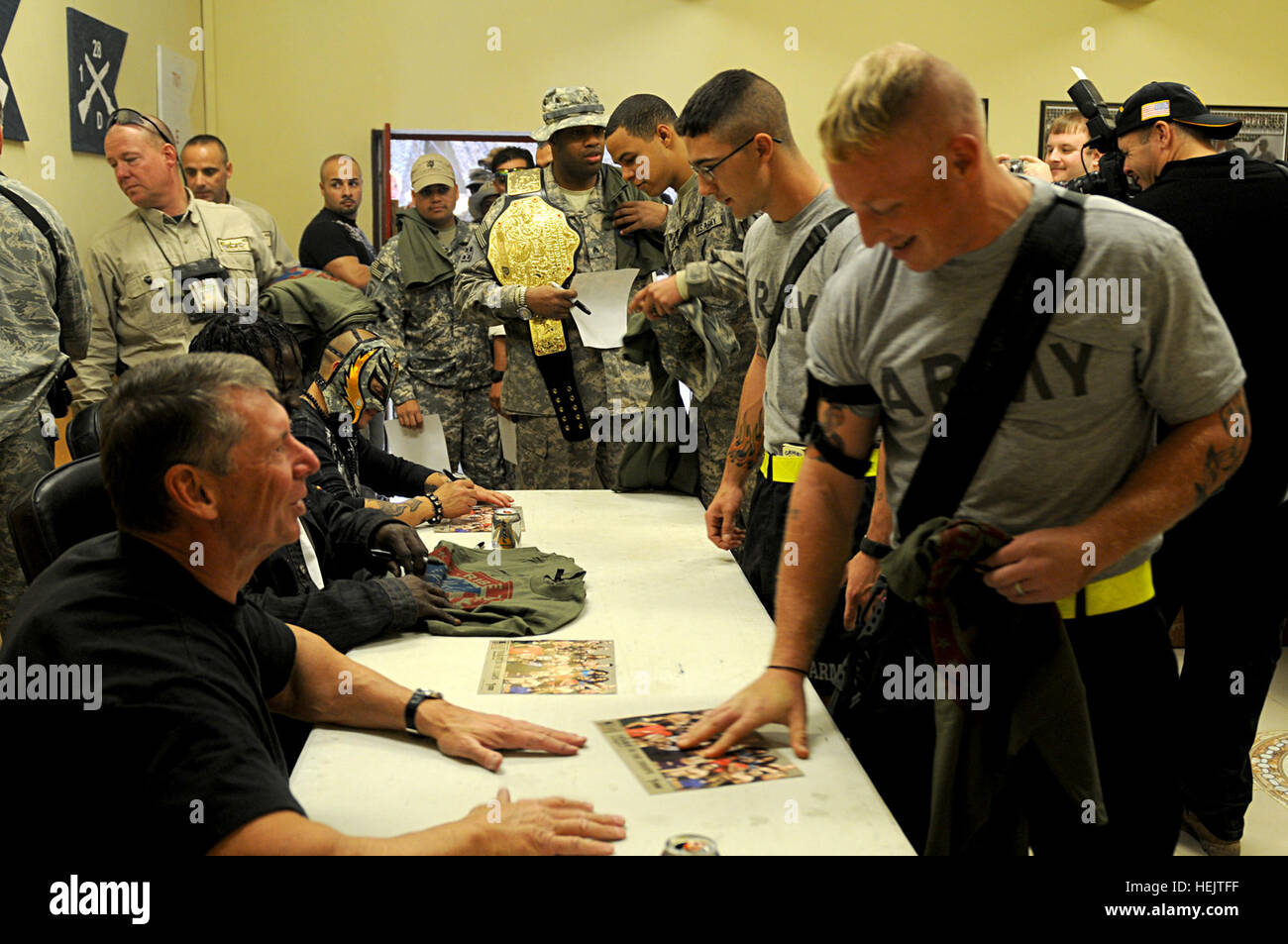 A U.S. Army motor pool maintenance squad leader demonstrates the ...