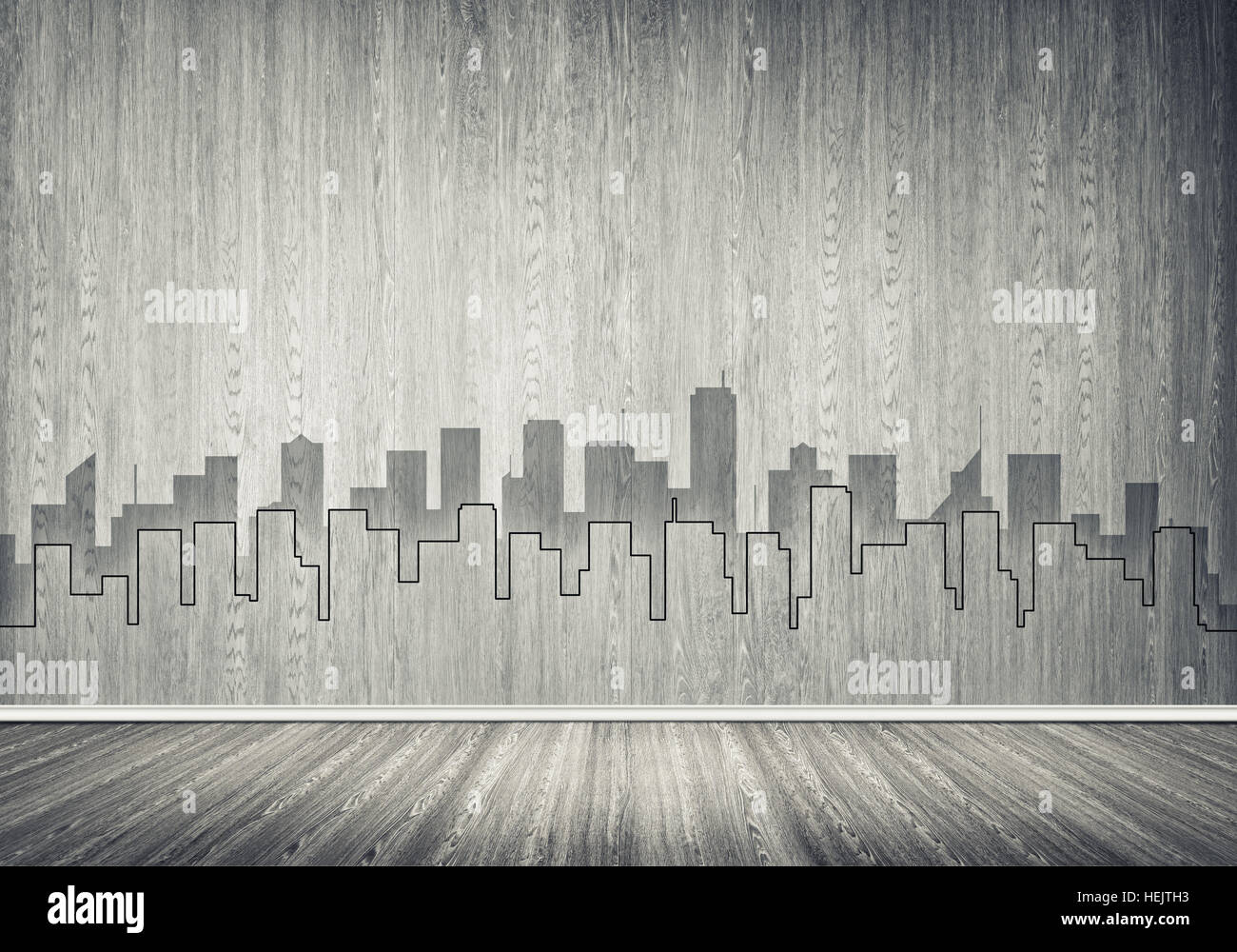 City design on wall Stock Photo - Alamy
