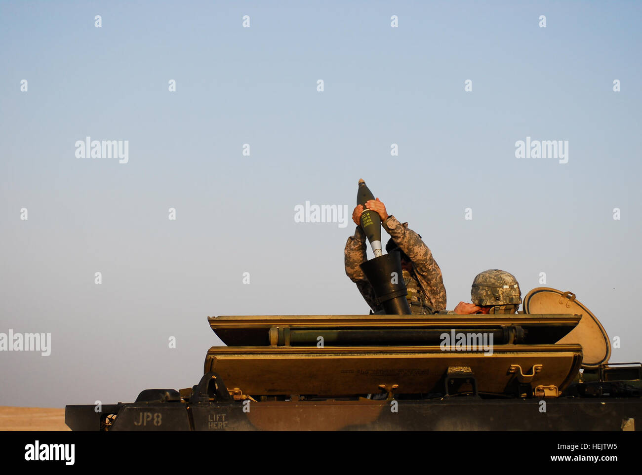 Mortar-men from Headquarters and Headquarters Company 1st Combined arms ...