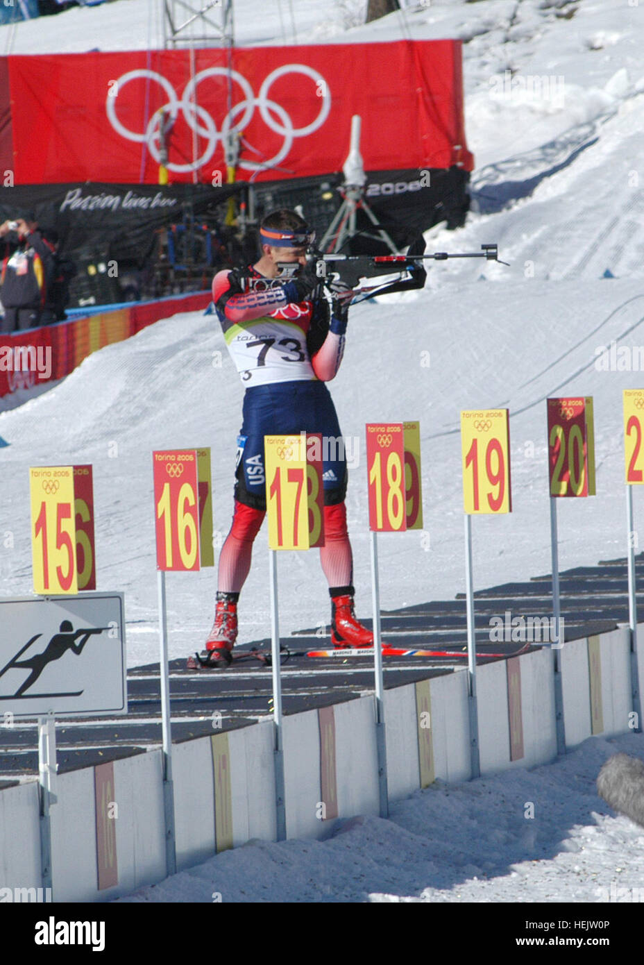 Torino 2006 Jeremy Teela standing Stock Photo - Alamy