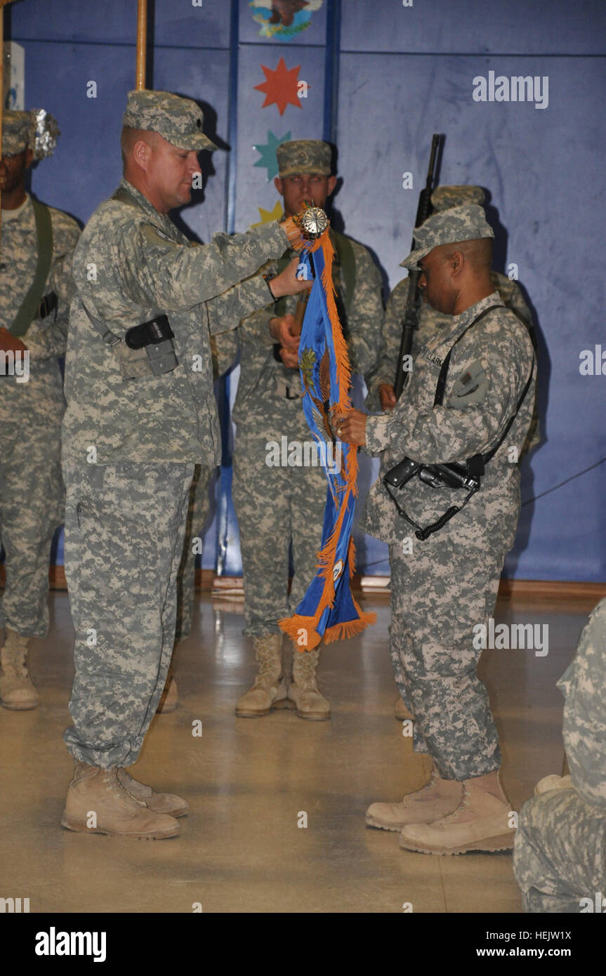 Task Force Storm of the U.S. Army uncased its unit colors during a ...