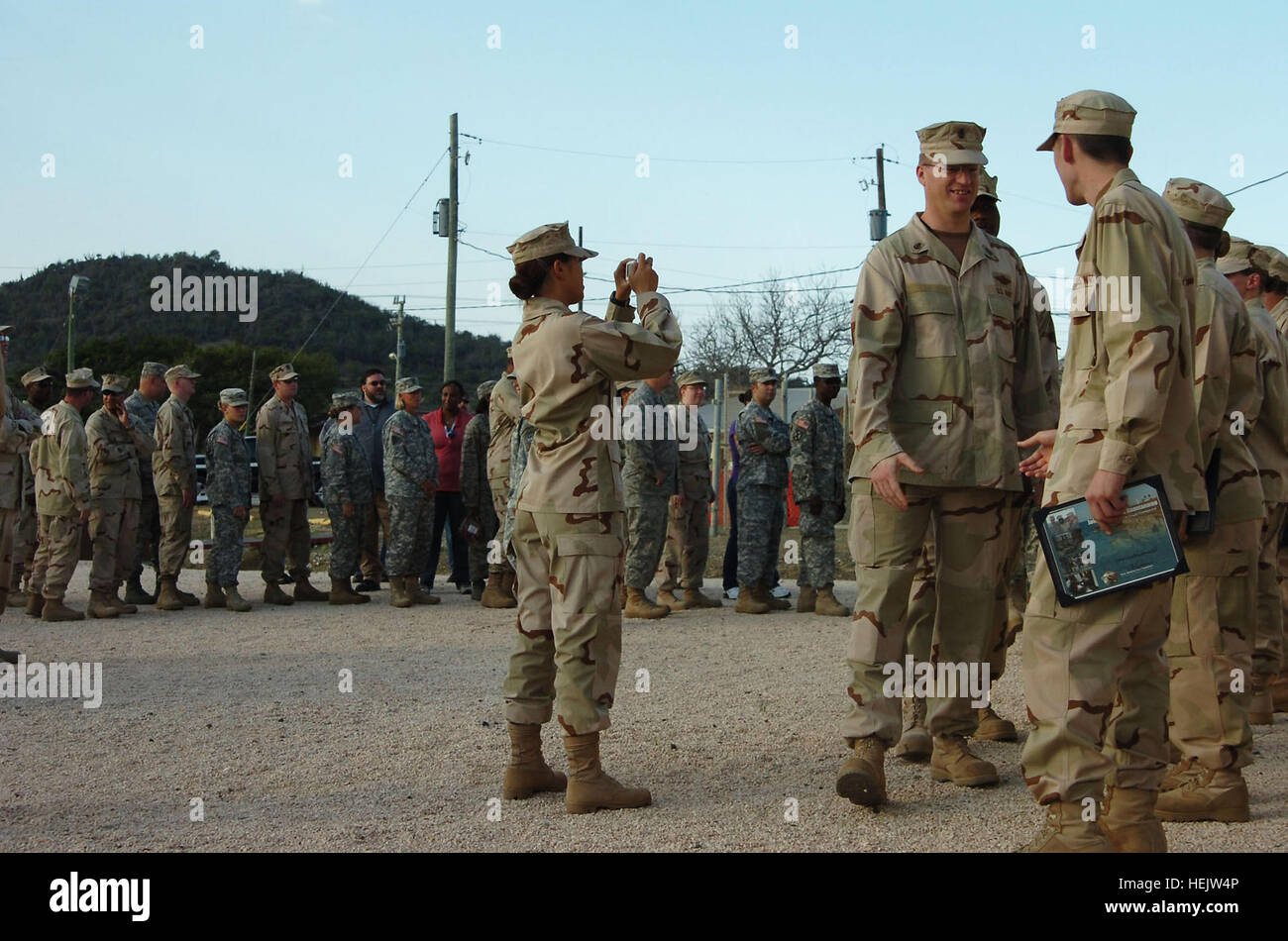 Members Of Joint Task Force Guantanamo Stand In Line To Congratulate