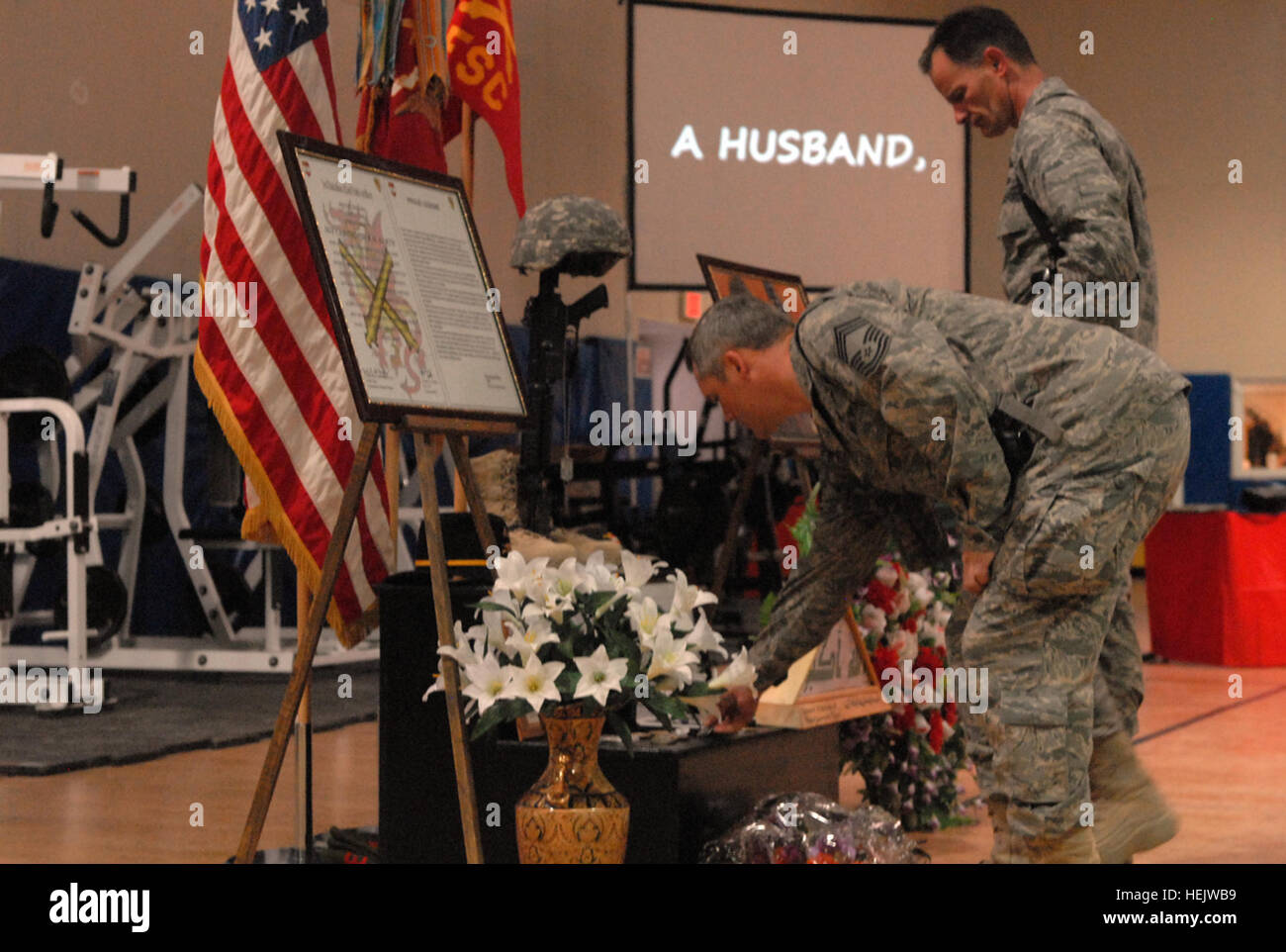 Col. Eric Overturf (right), and Chief Master Sgt. Michael Davis (left ...