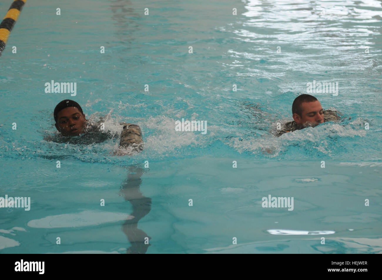 Pvt. Marlon Watkins (left) and Spc. Alex Munez, engineers, 336th ...