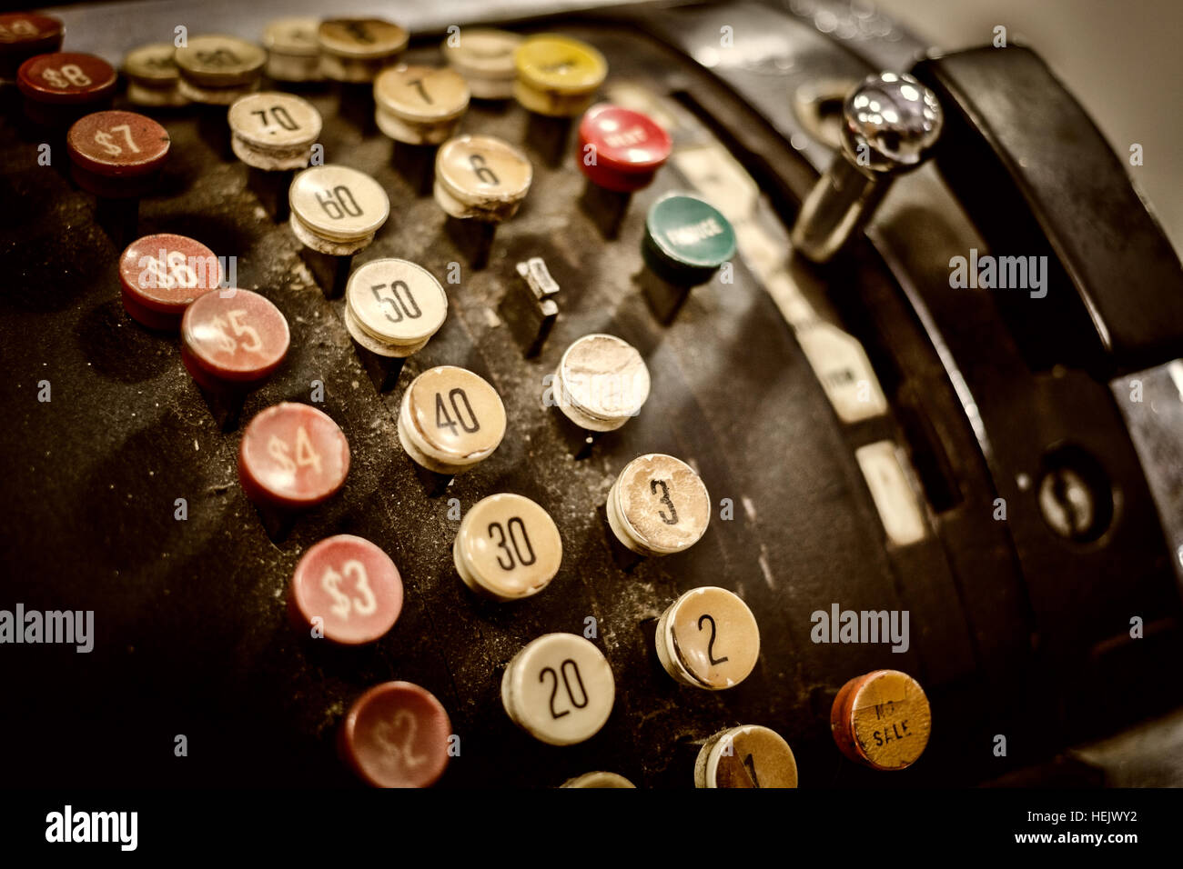 an old-fashioned cash register Stock Photo - Alamy