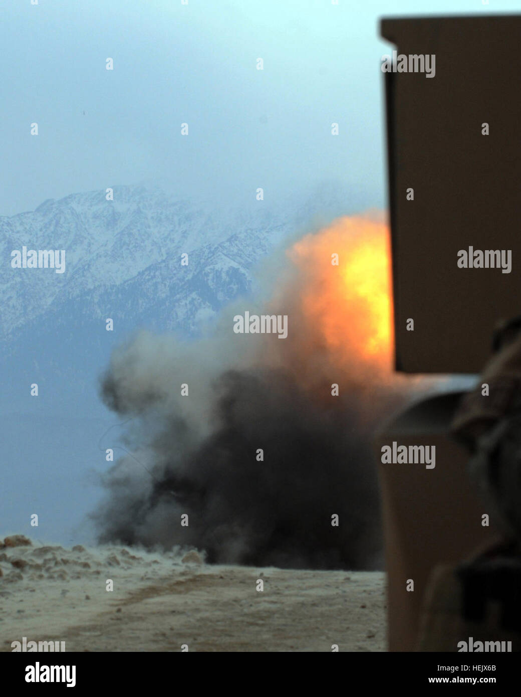 An improvised explosive device is detonated in place by the 764th ...