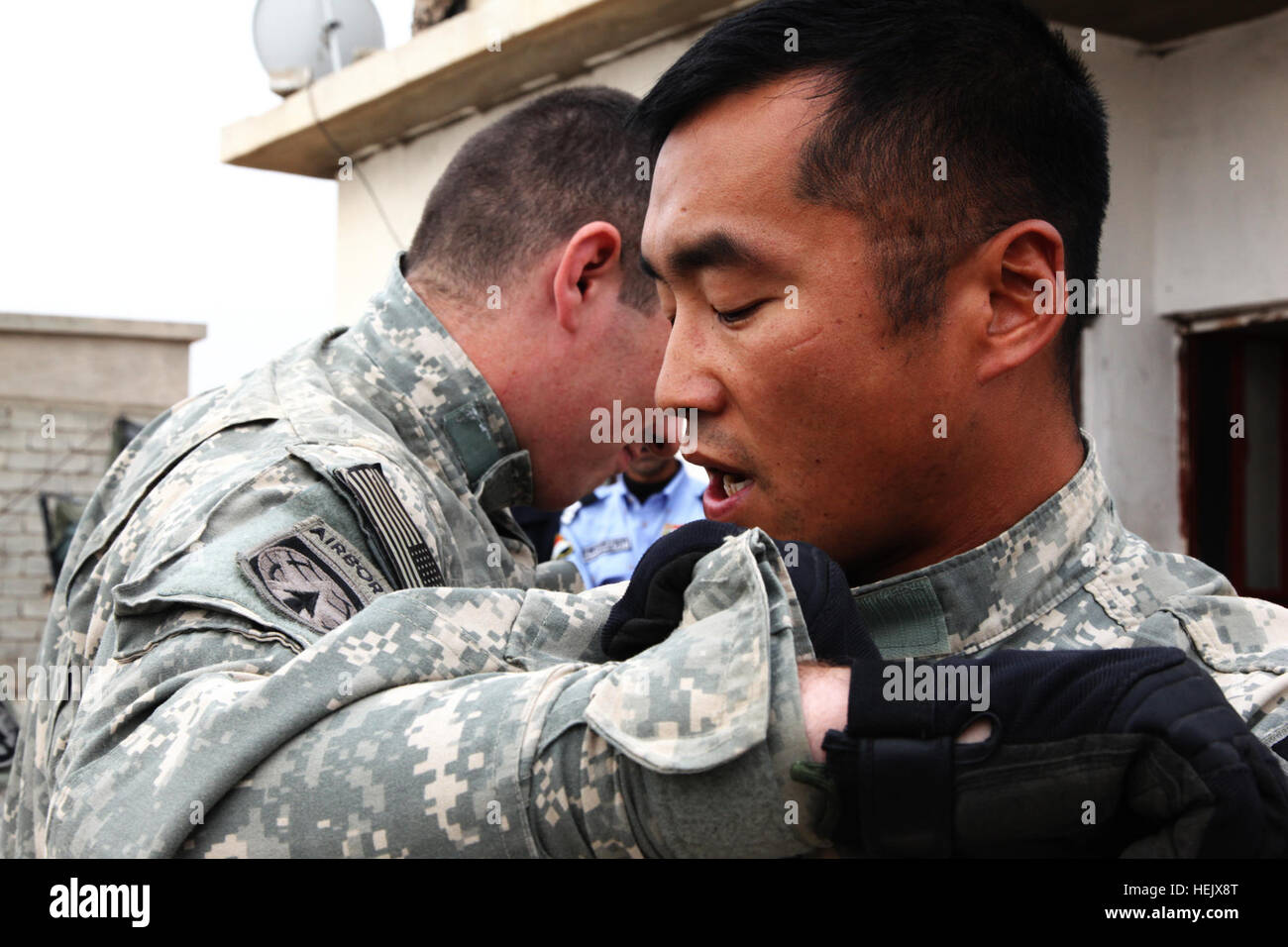 U.S. Army Sgt. Suhun Sung from the 218th Military Police Company, 1st ...