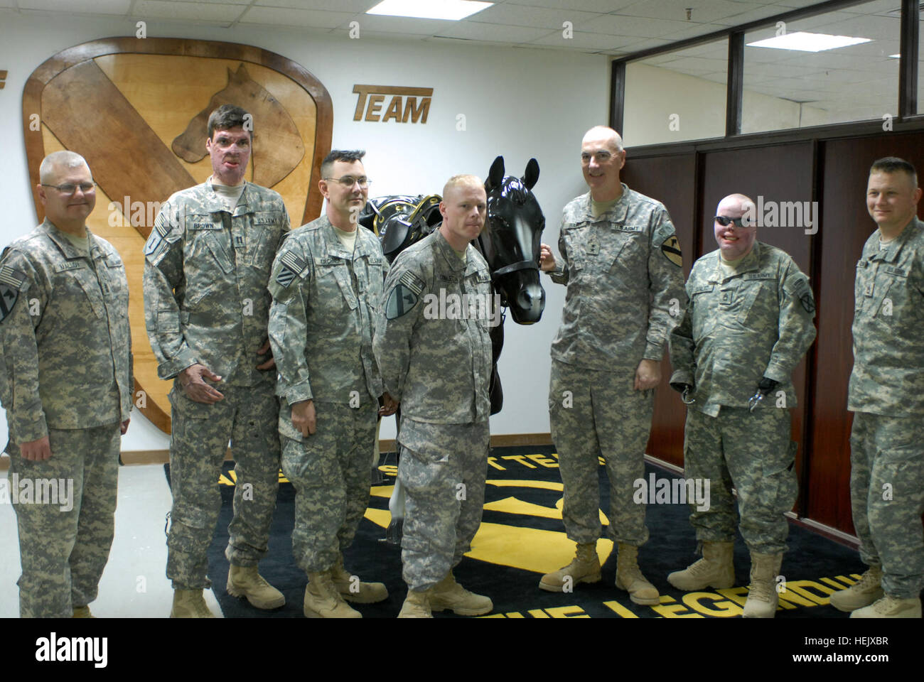 (Left to right) Multi-National Division-Baghdad Command Sgt. Maj. Rory ...