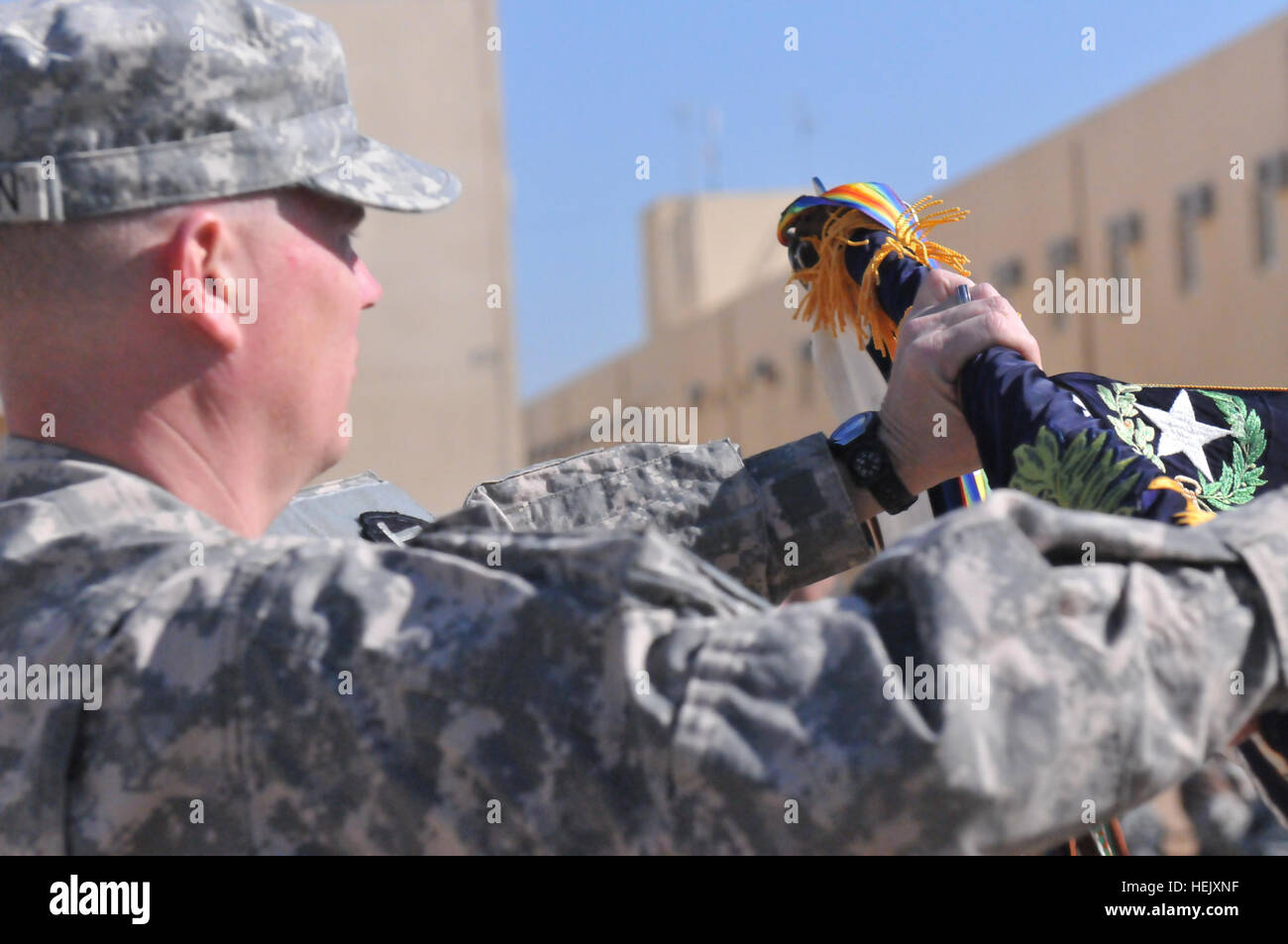 In this image released by the Texas Army National Guard, Command Sgt ...