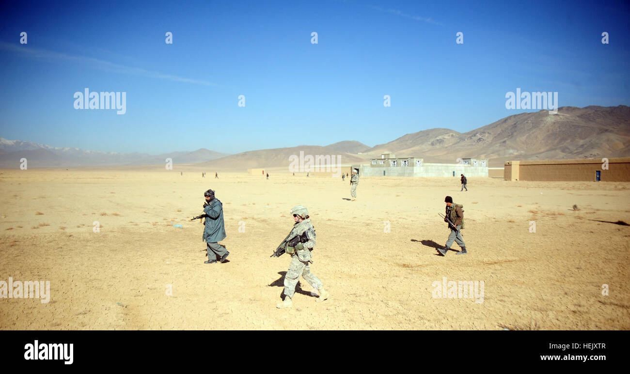 Coalition forces conduct a dismount patrol in Logar province ...