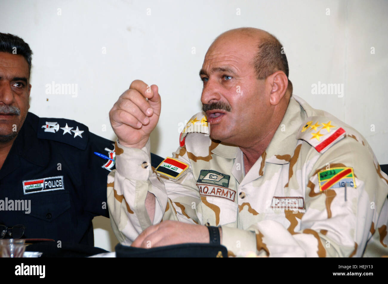 An Iraqi General with the Iraqi Army talks about issues around Taji at ...