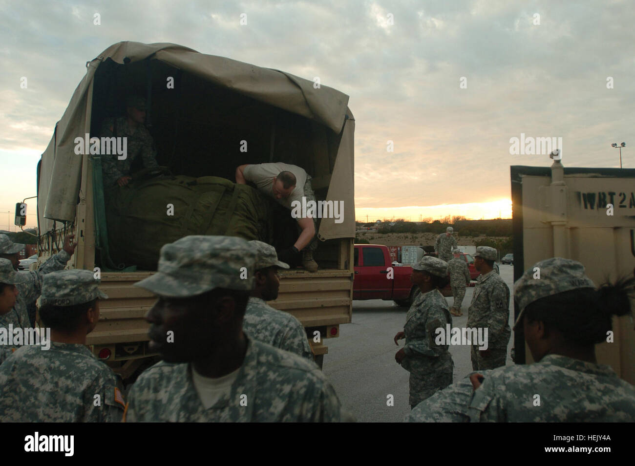 Soldiers from the 43rd Medical Detachment, 1st Medical Brigade unload a ...
