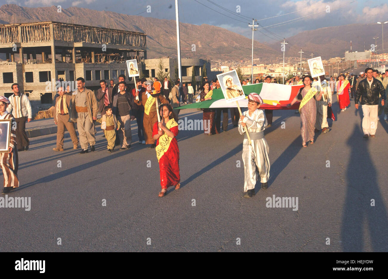 Kurdish residents march in the Kurdish News Years Parade. Photo by Army ...