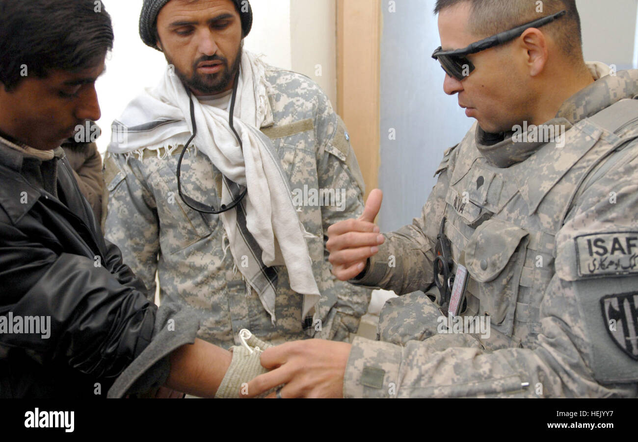 PAKTYA PROVINCE, Afghanistan – With the aid of an interpreter, Spc ...