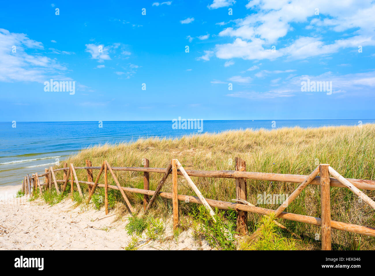 Entrance to beach in Bialogora, Baltic Sea, Poland Stock Photo - Alamy