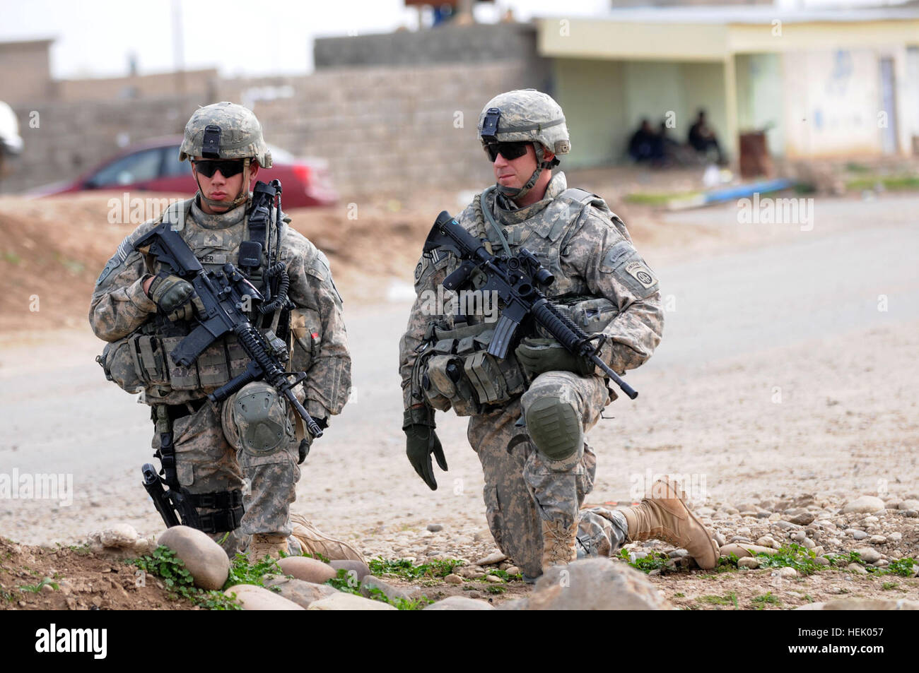Sgt. Christopher Fisher (left) and Sgt. Maj. Matthew McCready from ...